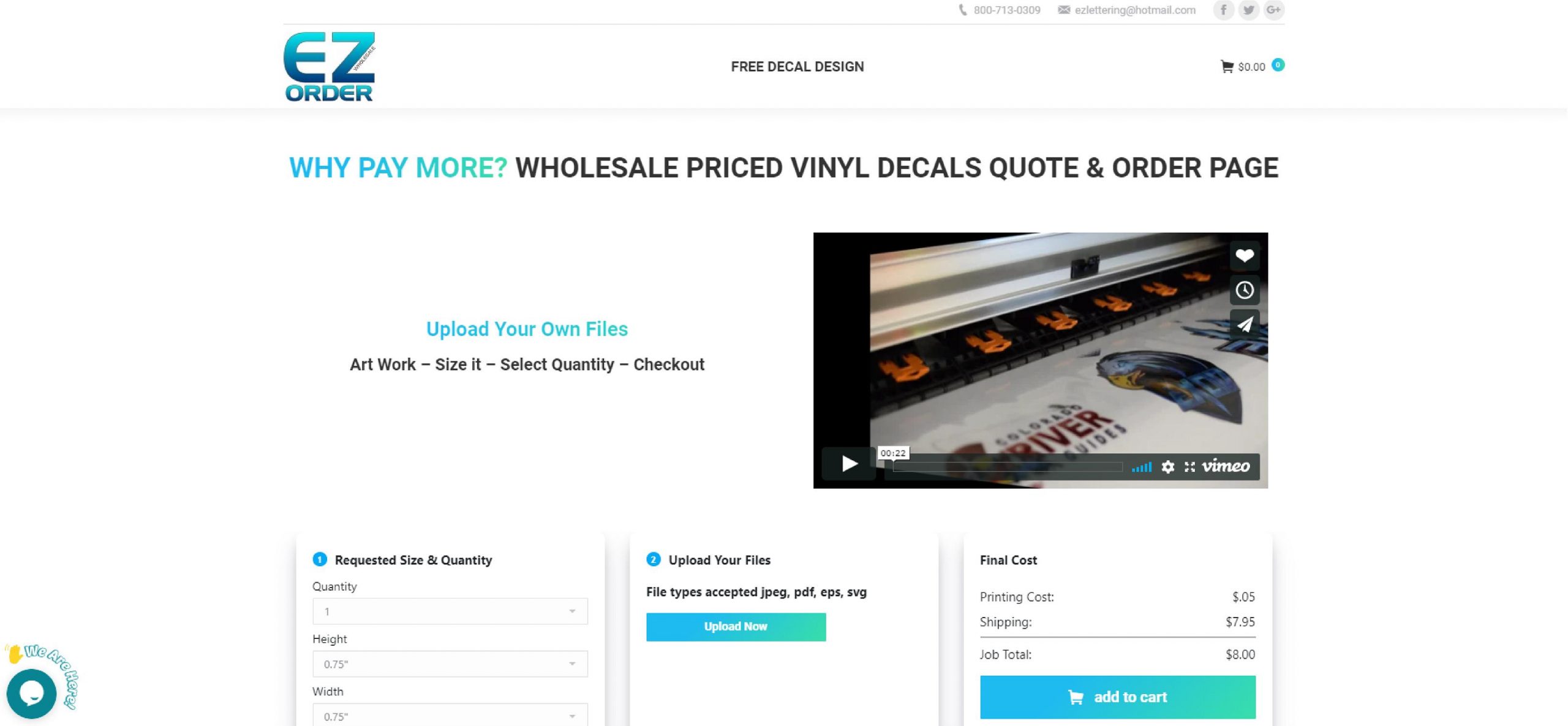 Upload Artwork Page - EZ-Lettering